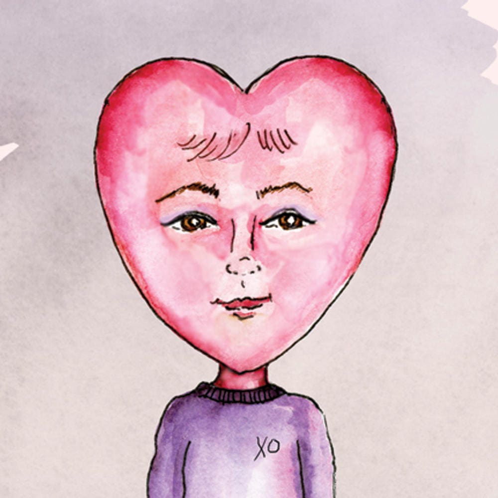 Girl With the Heart-shaped Face Mini Print - Etsy