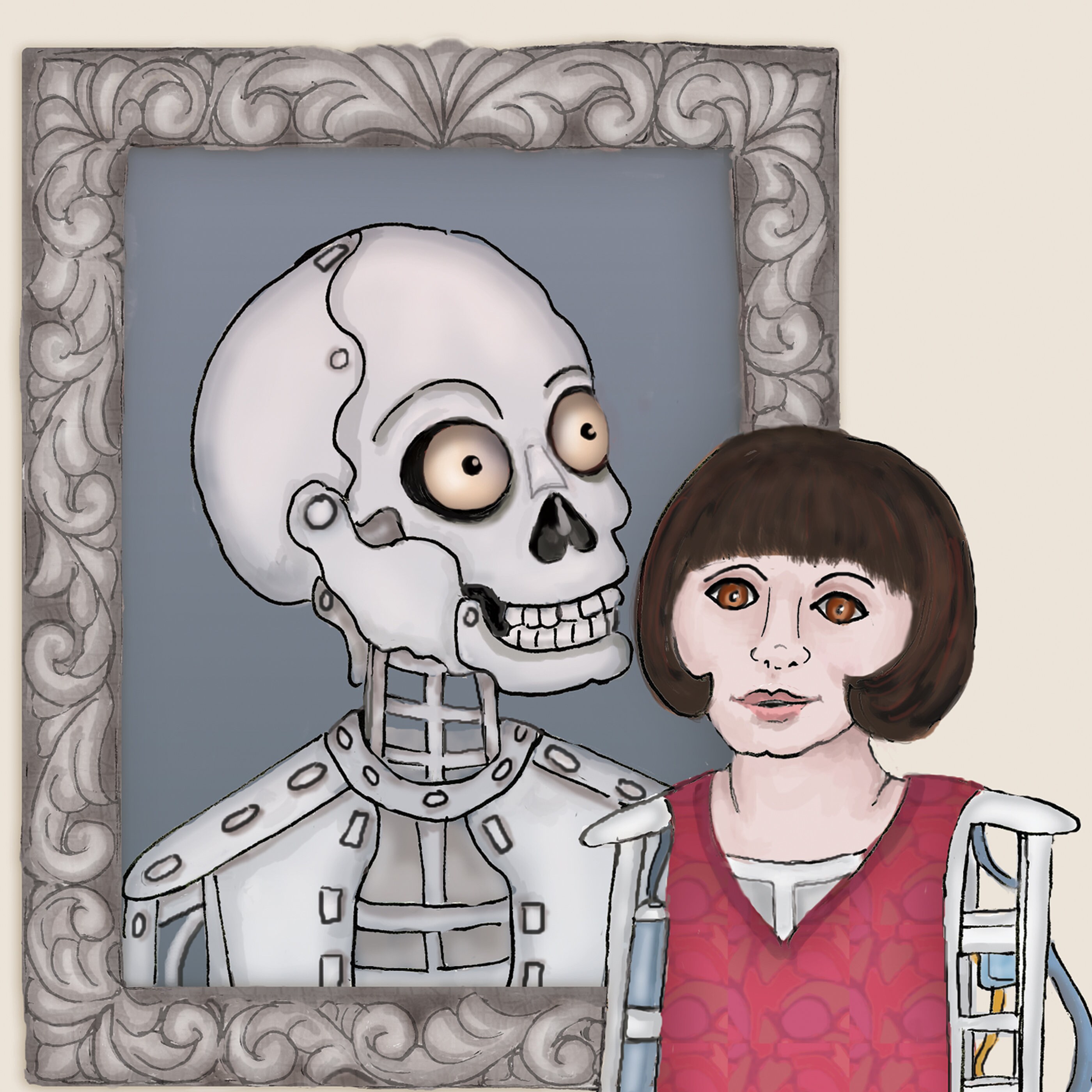 Robot Paints Self-portrait Mini Print - Etsy