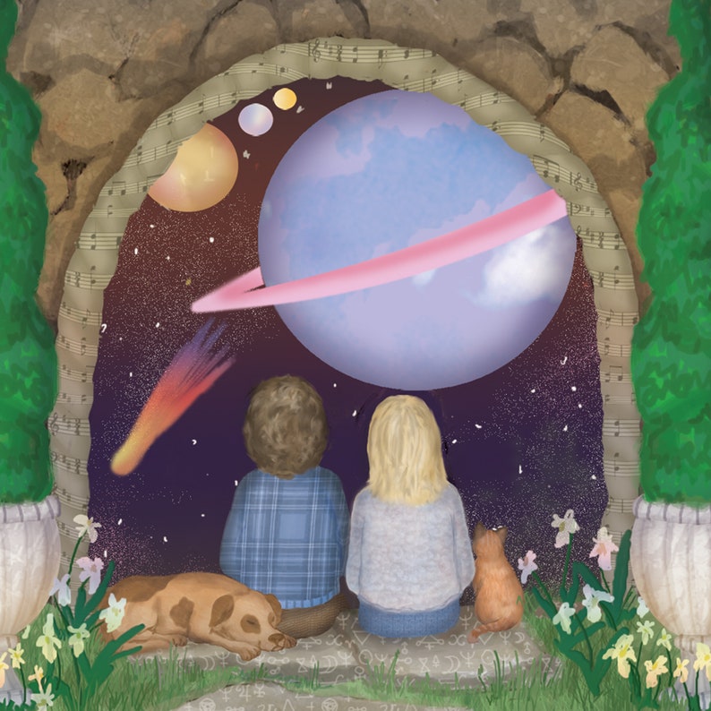 Stargazing With Friends Mini Print - Etsy