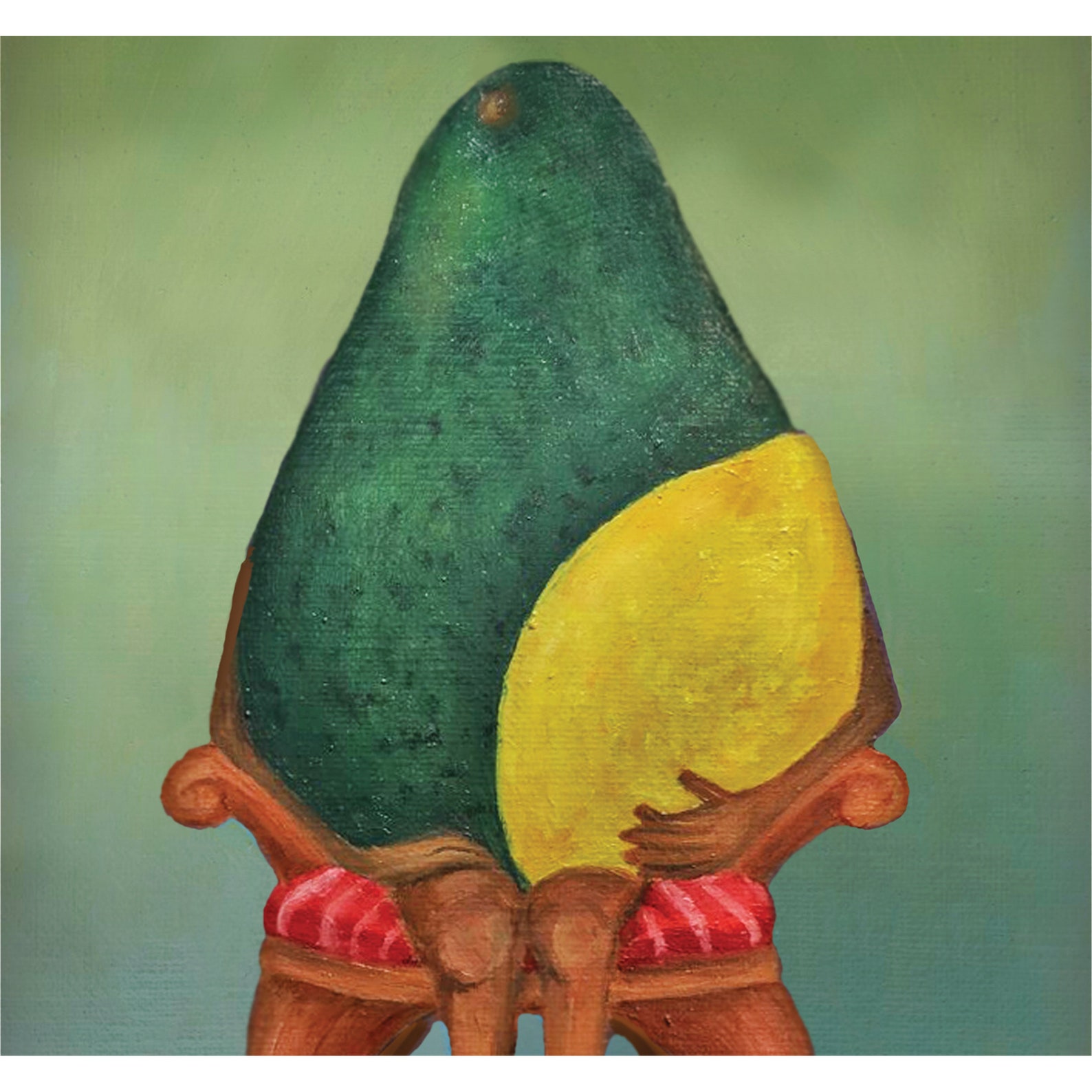 Avocado With a Little Lemon Mini Print - Etsy