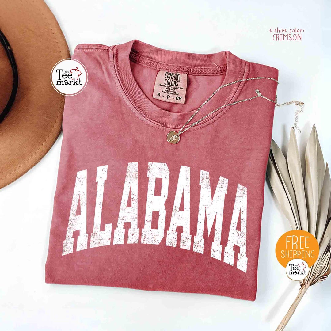 Comfort Colors® Alabama Distressed Shirt, Alabama State Lover T-shirt ...