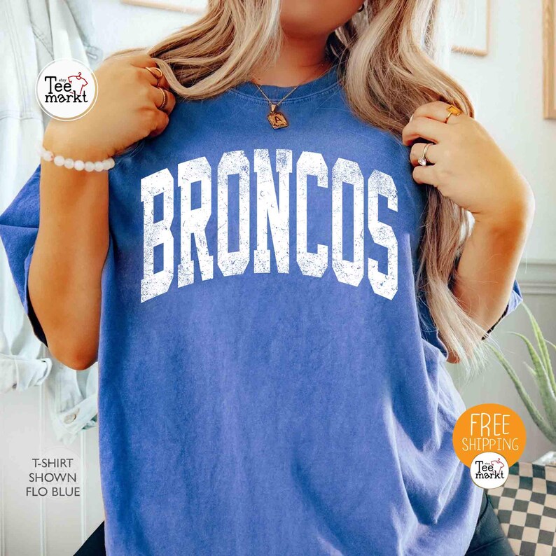Comfort Colors® Broncos Mascot Shirt, Retro Broncos Mascot Tee, Broncos ...