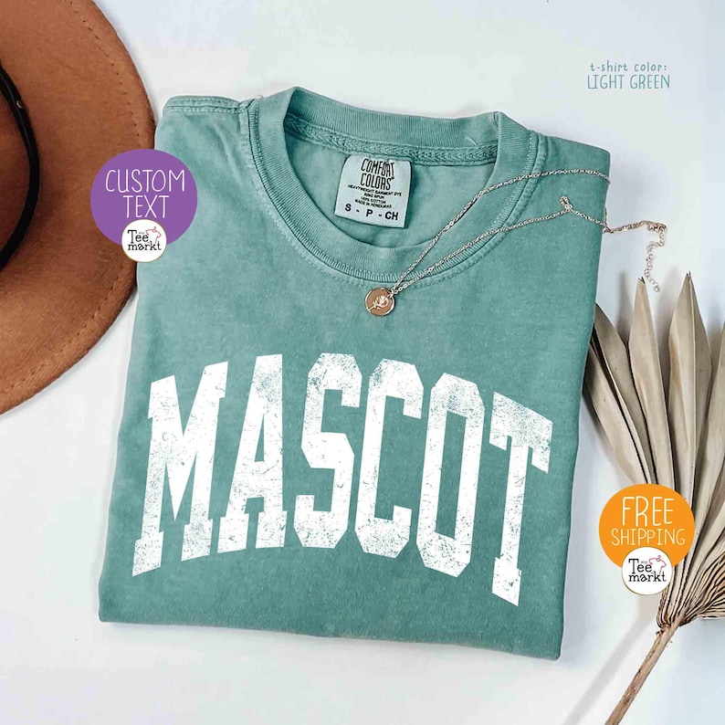 Comfort Colors® Custom Team Mascot Shirts, School Spirit Mascot Fan ...