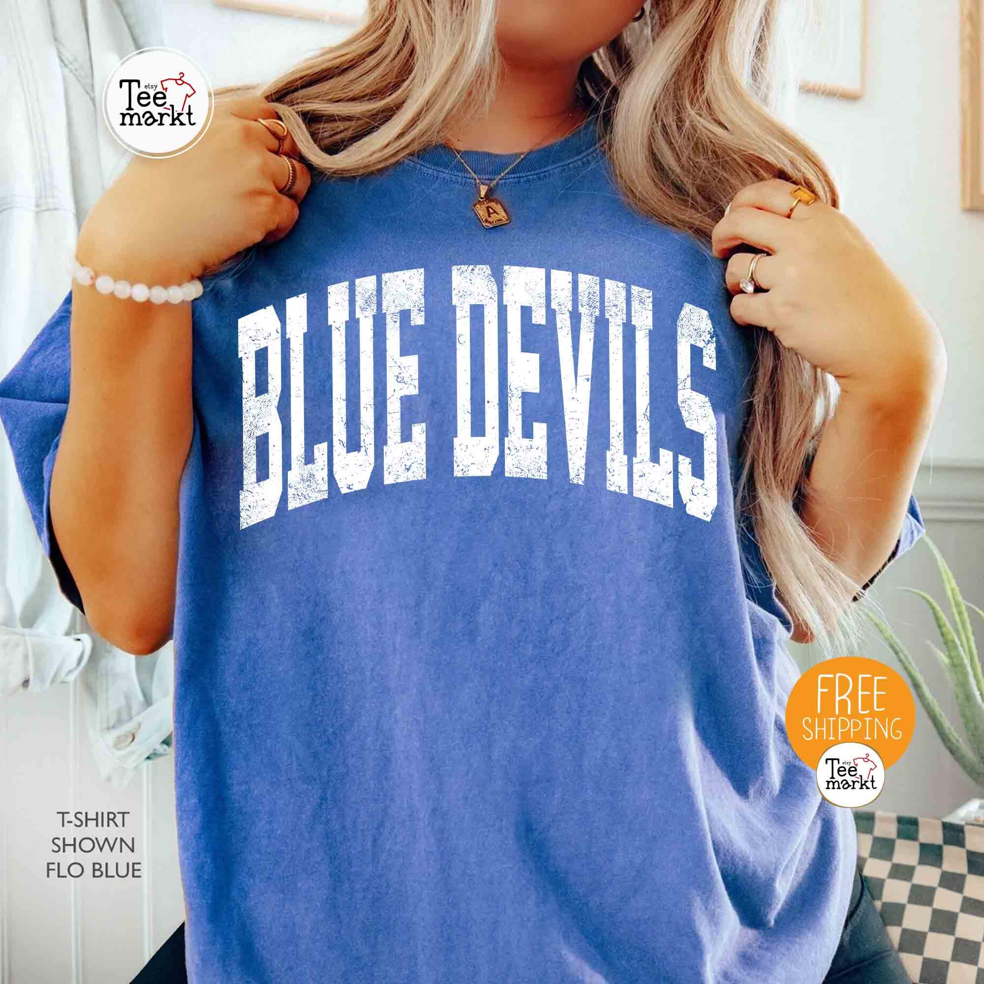 Comfort Colors® Blue Devils Shirt, Blue Devils Mascot T-shirt, Blue ...