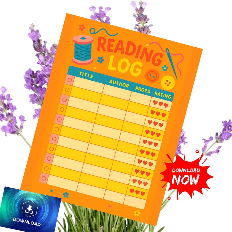 Colorful Kids Reading Log | Printable Book Tracker PDF & PNG | 8.5x11 ...