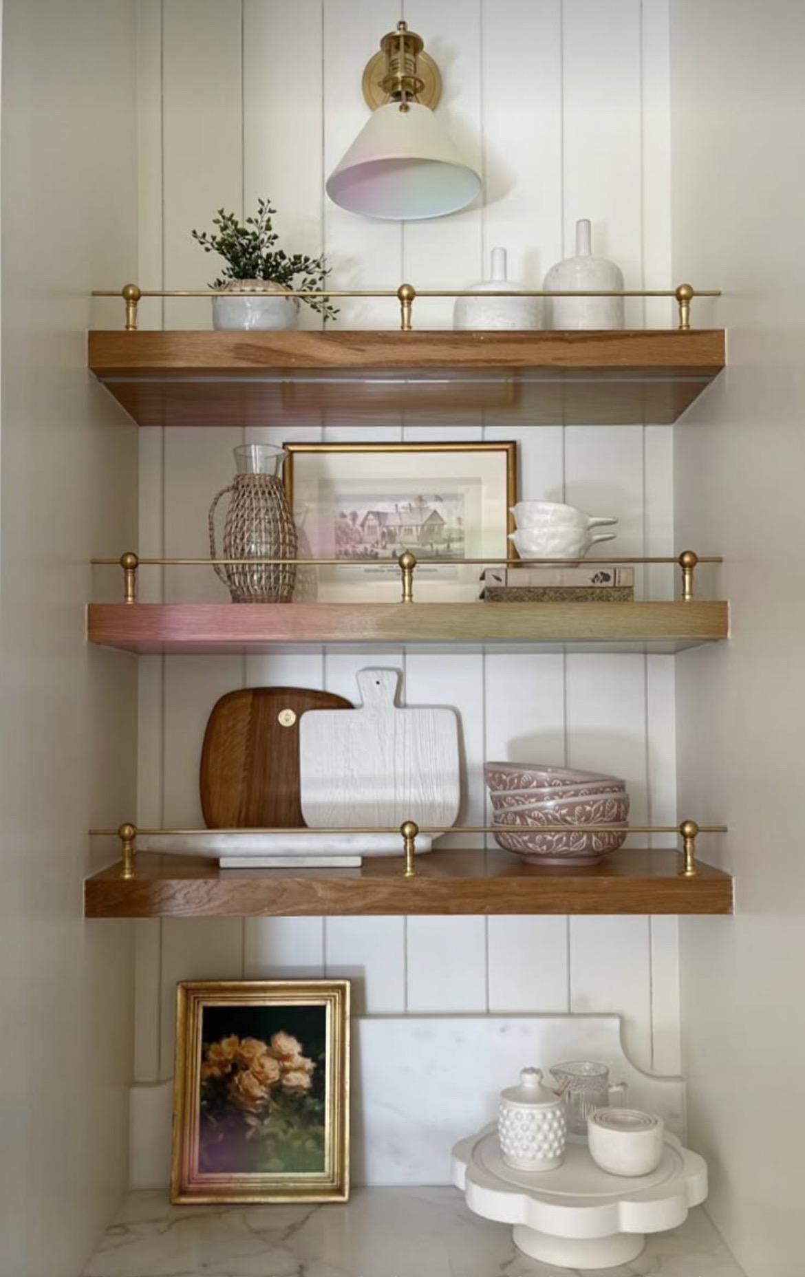 Handmade Moroccan Brass Gallery Rail: Unlacquered Solid Brass Shelf Bar ...