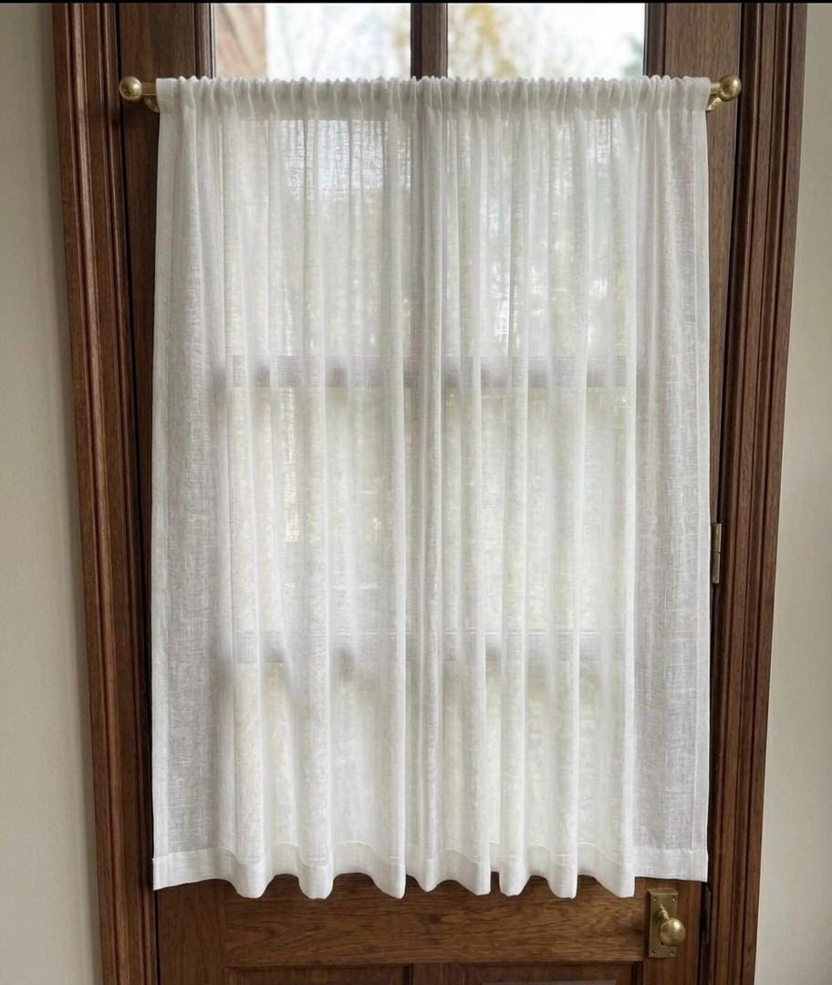 Unlacquered Brass French Door Curtain Rod – Solid Sash Cafe Door ...