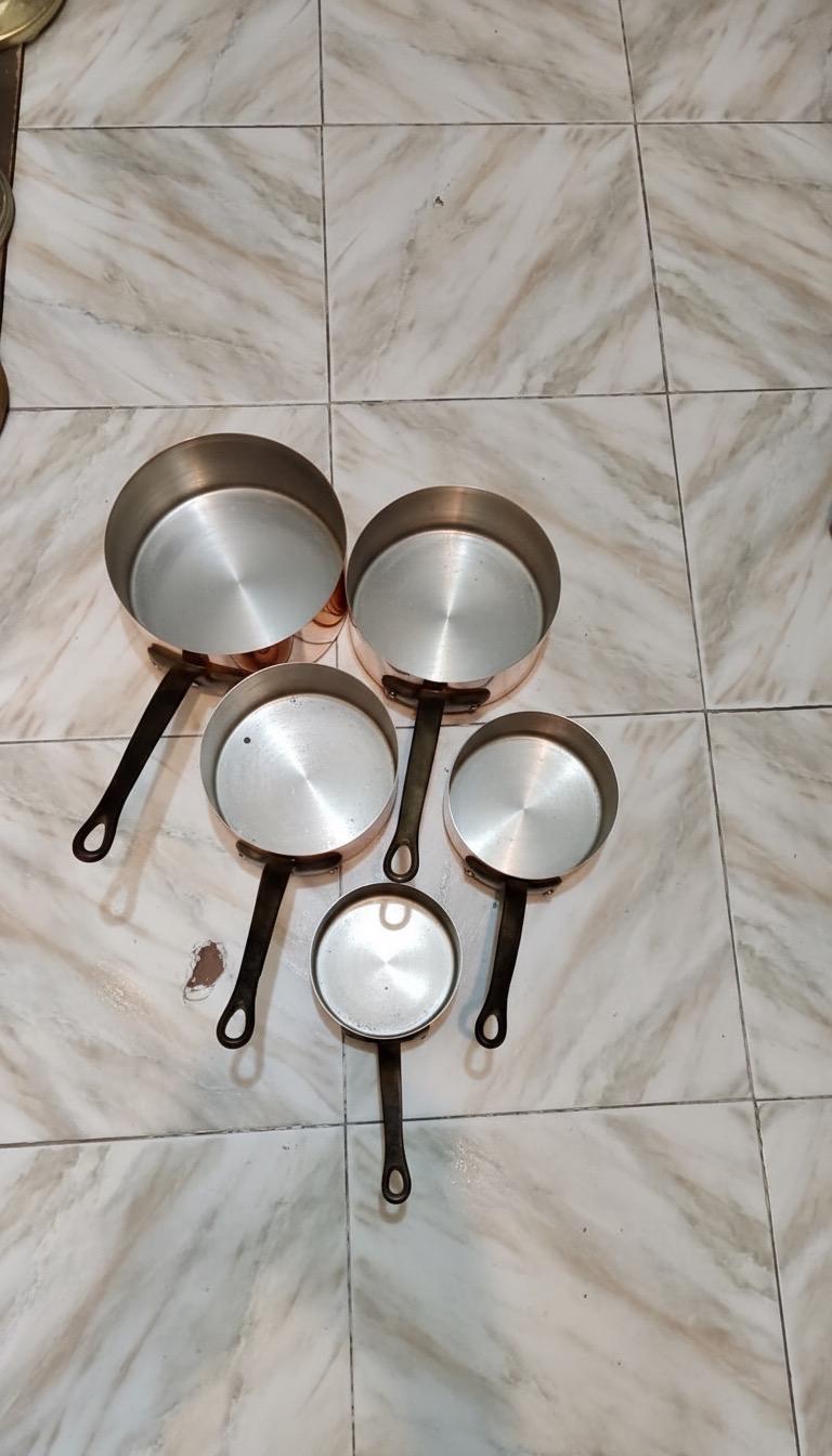 Vintage French Copper Cookware Set: GAOR 5-piece Collection With Iron ...