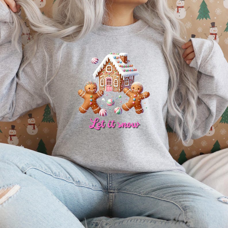 Gingerbread Men Snowball Fight PNG - Etsy