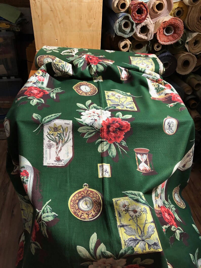 40s A Vintage Tower Vat Print design Family Treasures /all Cotton ...