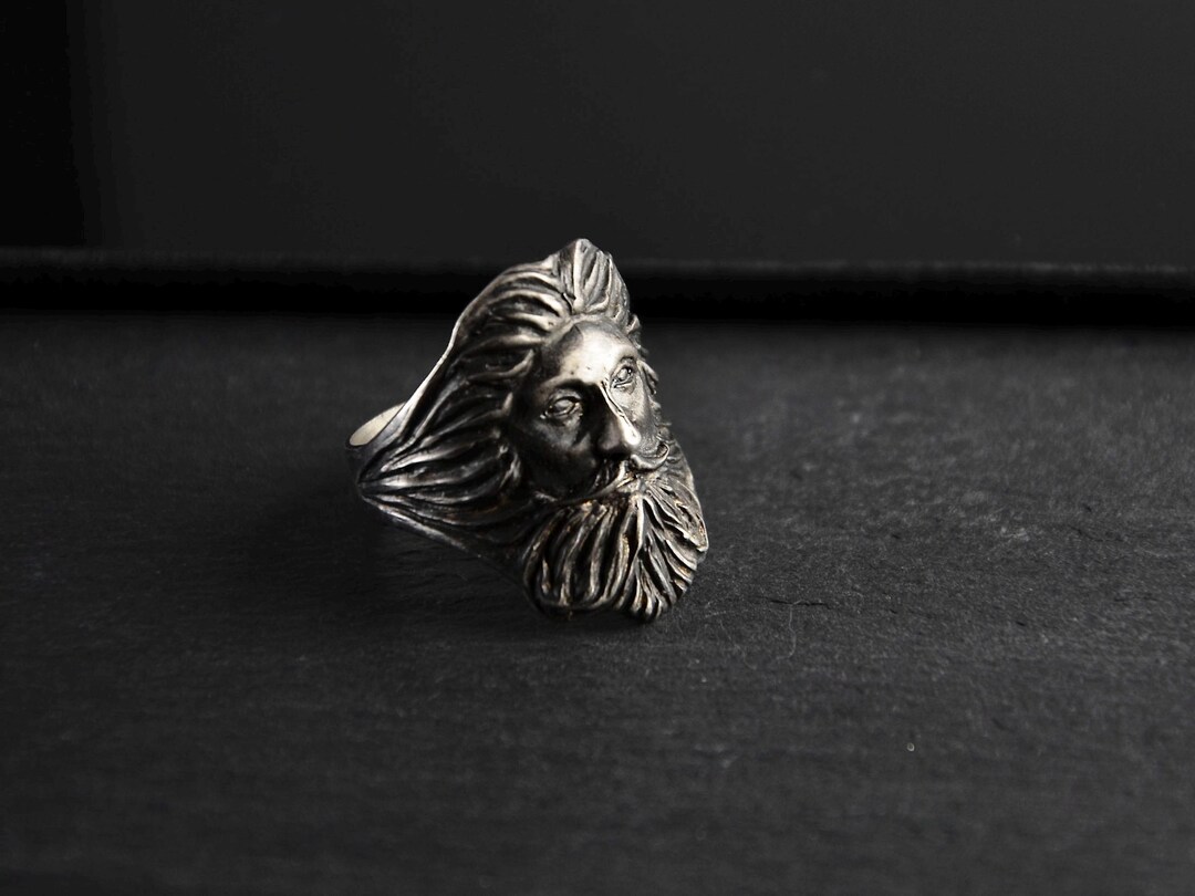 Zeus Olympian Gods Silver Ring - Oxidized Sterling Silver 925 ...