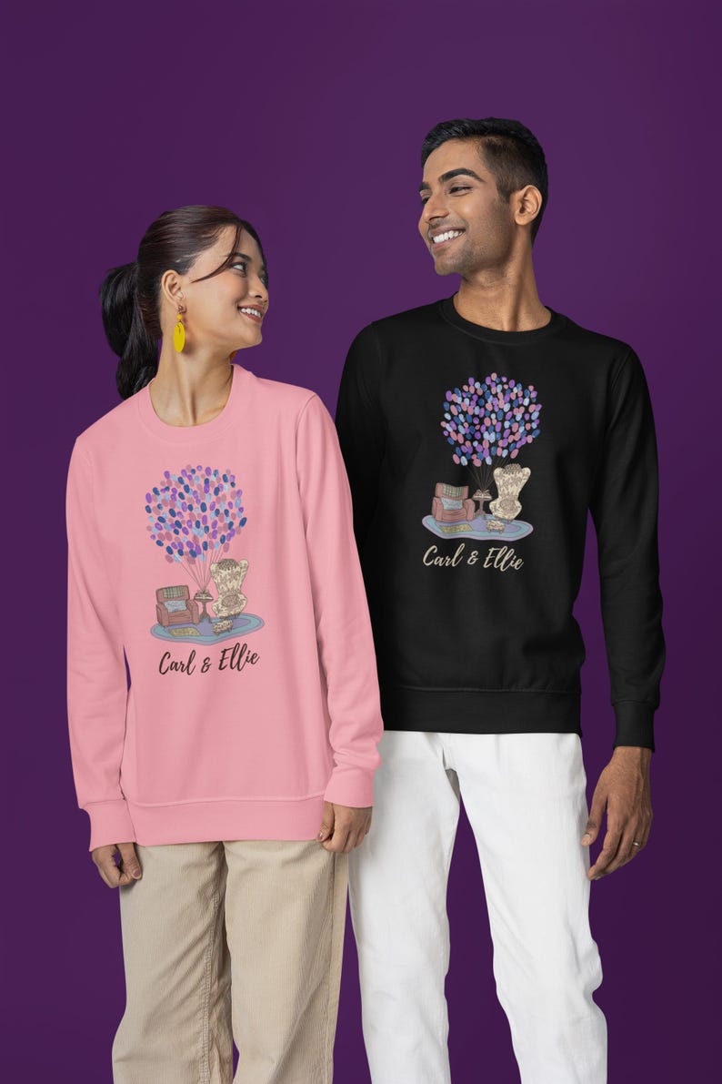 Custom "carl & Ellie" Couple Sweatshirt – up Movie Inspired Valentine's ...