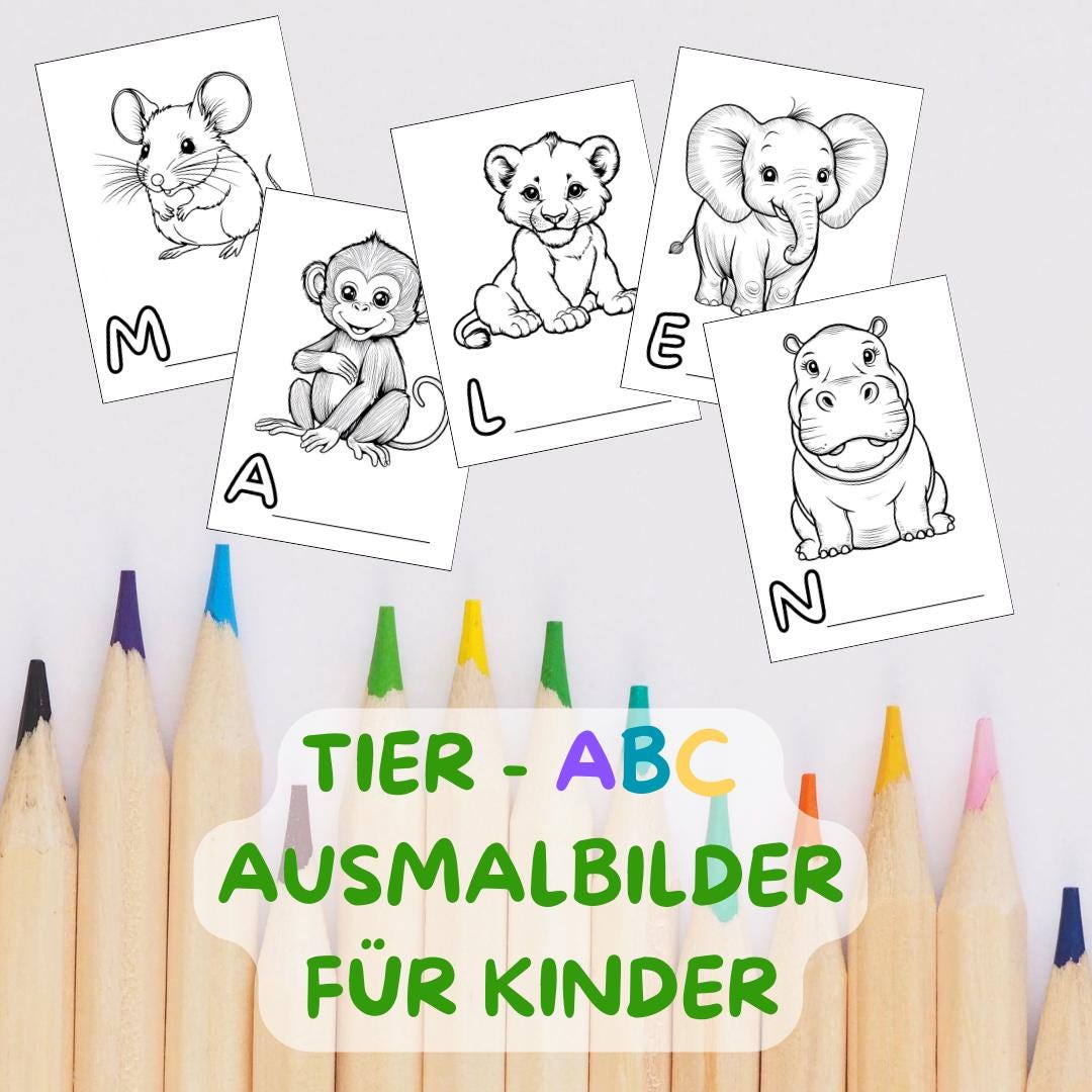 ABC Coloring Pages Animals Alphabet German Coloring Book Animal ...