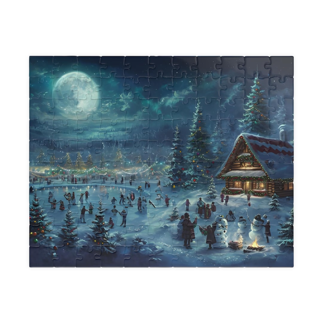 A Christmas Crowd Puzzle (110, 252, 520, 1014-piece) - Etsy