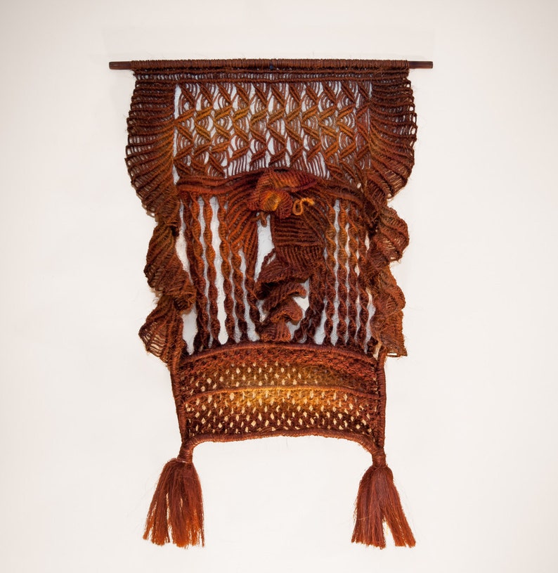 Macrame Wall Hanging Art 'hollow Tree' - Handmade With Sisal Twine - Etsy