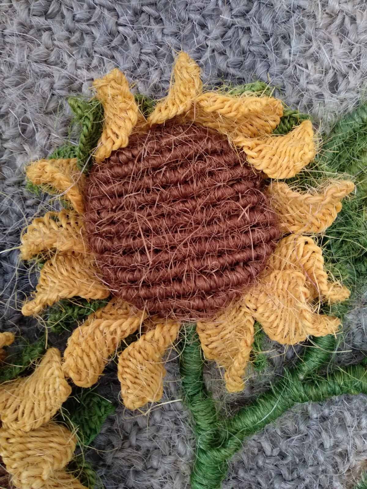 Macrame Wall Hanging "sunflowers" - Sisal Twine - Etsy