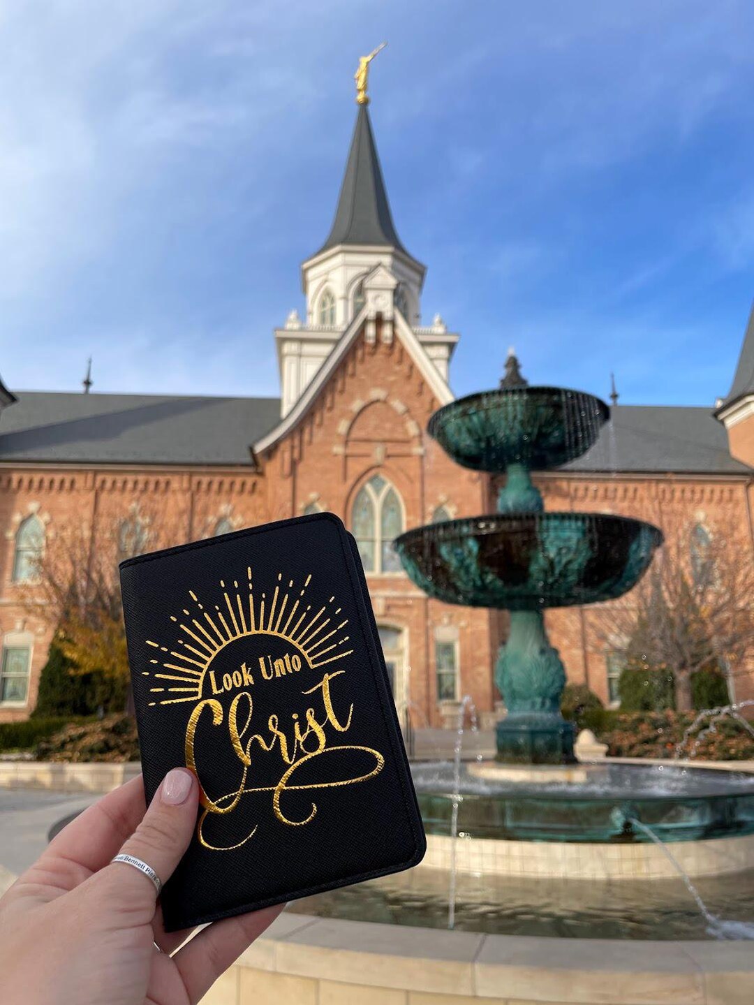 Ordinance Card Wallet With Temple Recommend Holder, Look Unto Christ ...