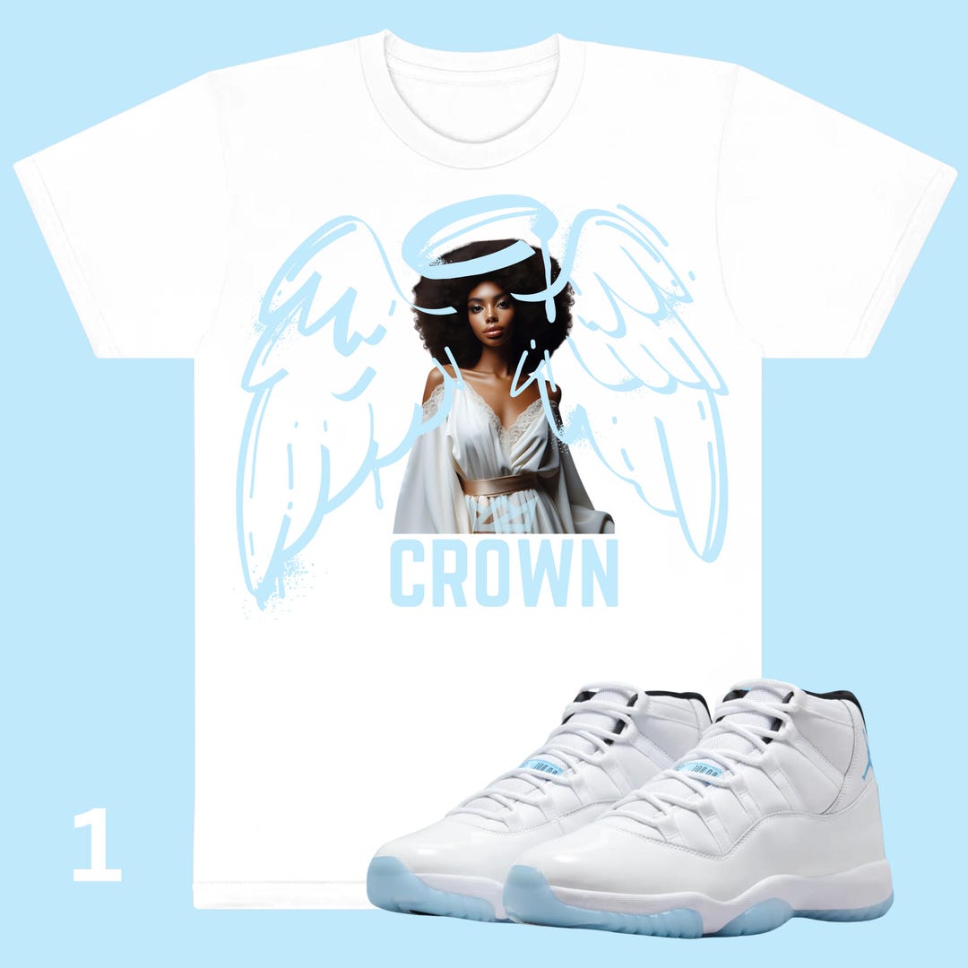 Crown Culture ANGELS Pack shirts to Match Retro 11 Legend Blue Columbia ...