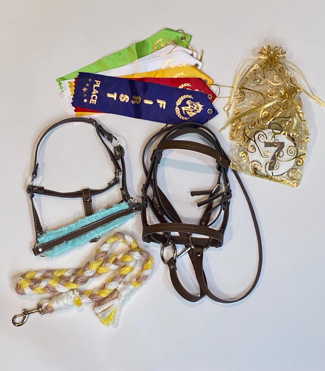 Hobby Horse Show Kit/includes Adjustable Bridle and Halter, Lead Rope ...