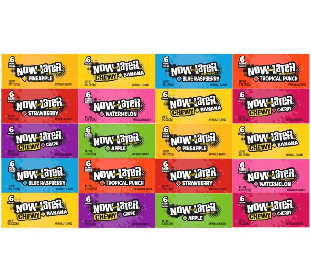 Now and Later Candy Variety 20 Pack (120pcs) - Etsy