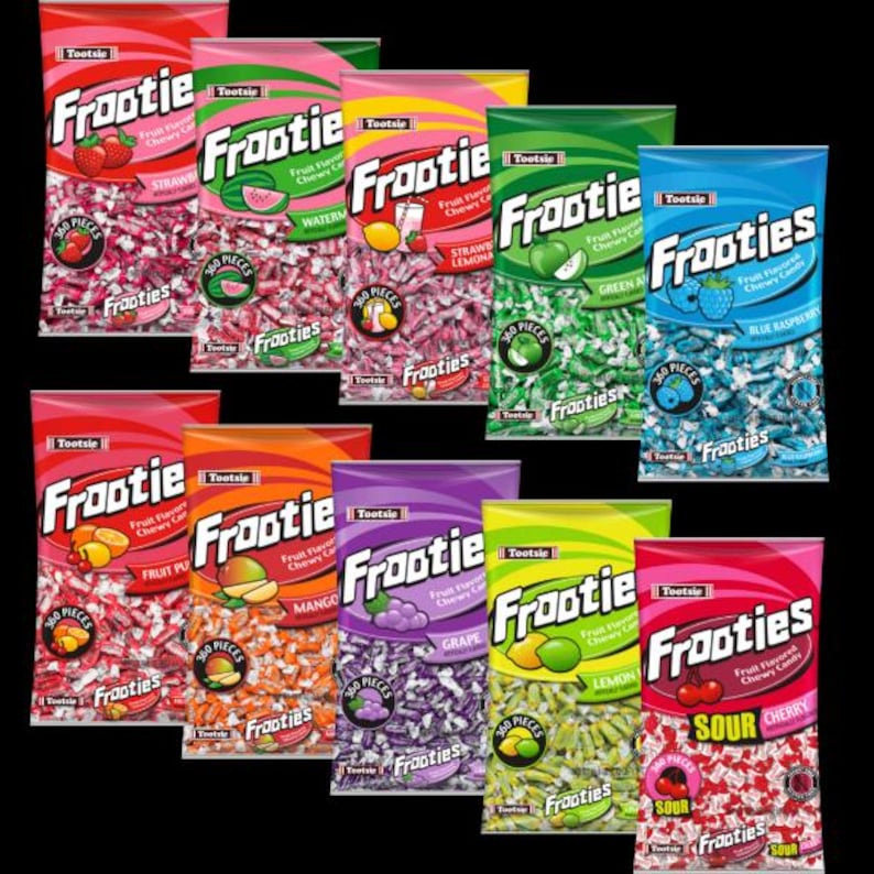 Tootsie Frooties 360ct - Assorted Fruit Flavors Chewy Candy - Bulk Bag ...