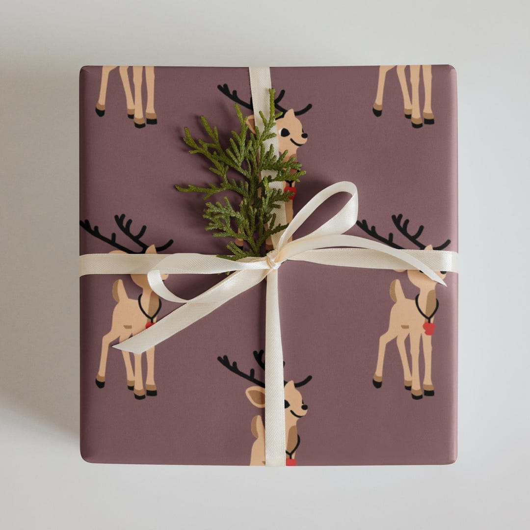 Reindeer Wrapping Paper - Etsy