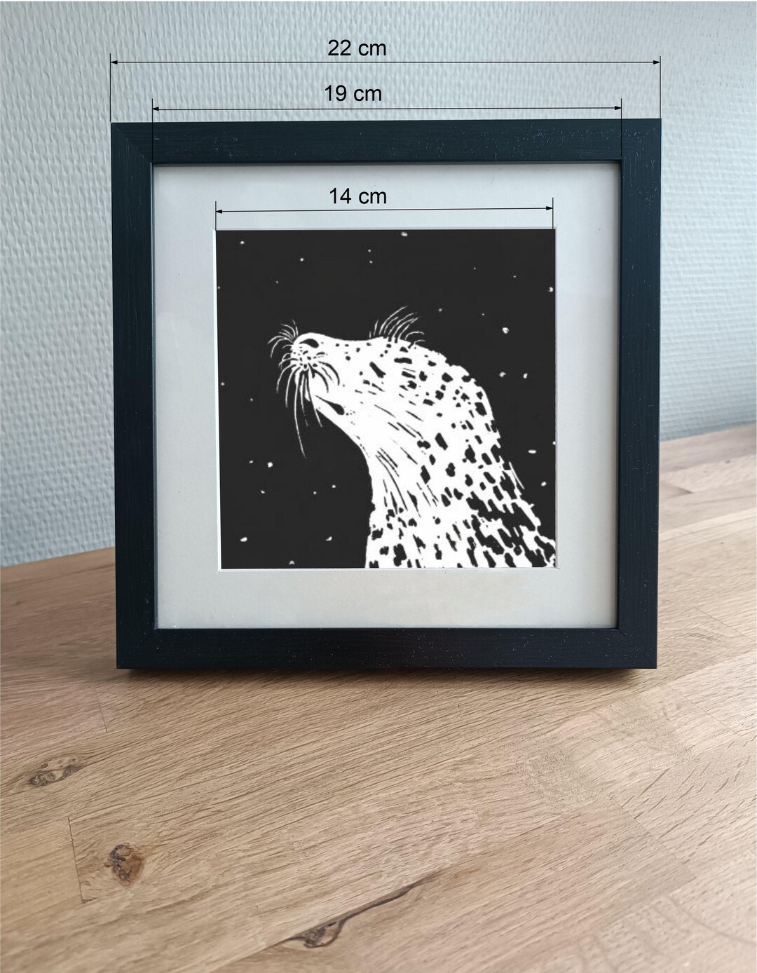 Arctic Seal Linocut | Minimalist Wildlife Print | Nordic Wall Art ...