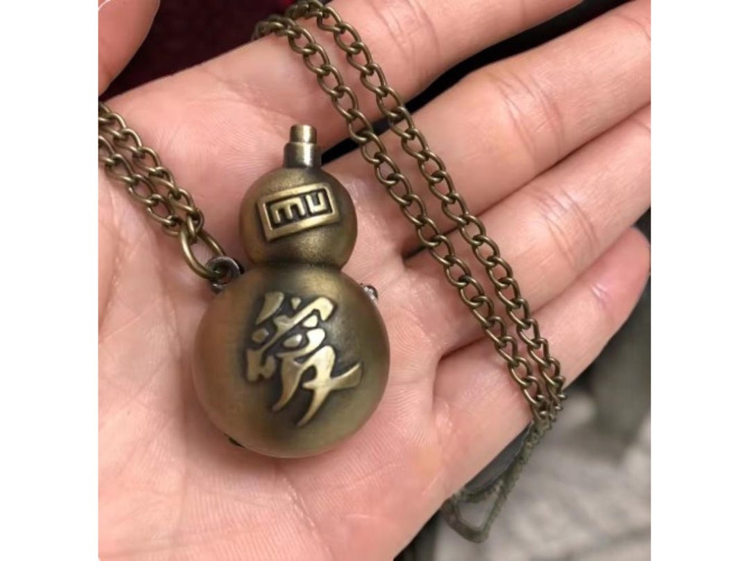 Gaara Love Gourd Necklace, Vintage Quartz Necklace, Anime Pendant ...