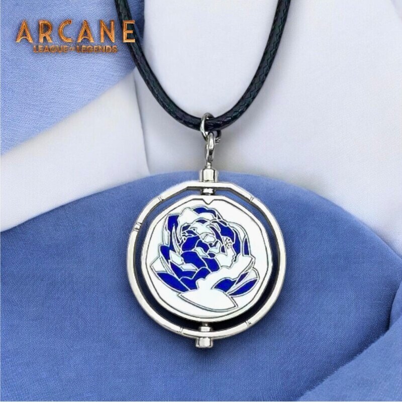 Arcane Necklace Blue Rose - Etsy