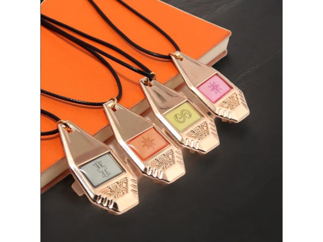 Digimon Adventure Necklace, Tag & Crest Emblem Necklace, Digivice Badge ...