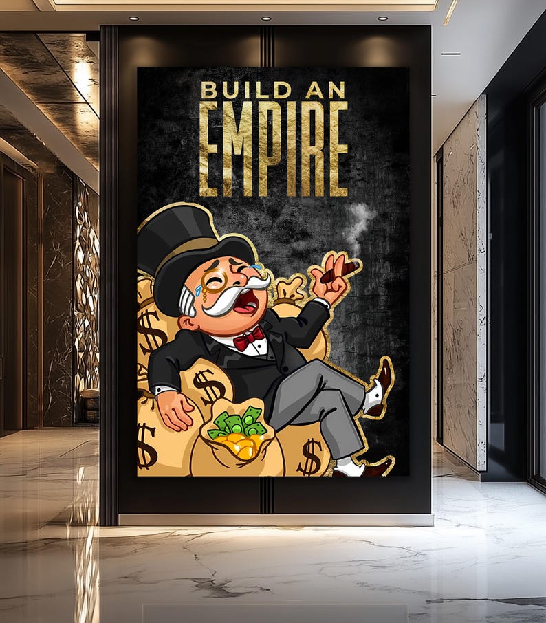 Monopoly Wall Art. Build an Empire Man. Canvas Print. Acrylic Print ...