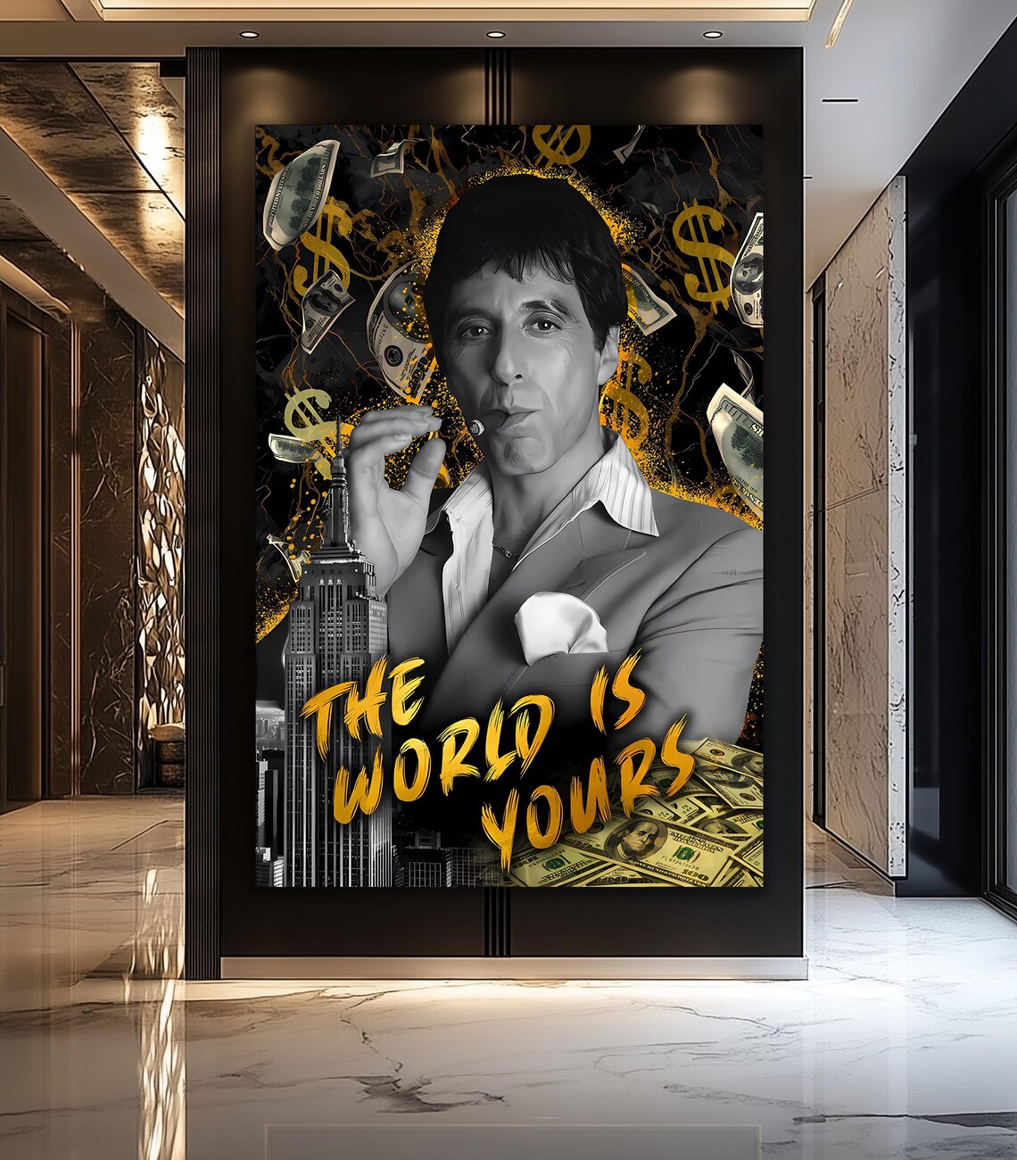 Tony Montana Motivational Wall Art – Scarface Canvas Print, Glass ...