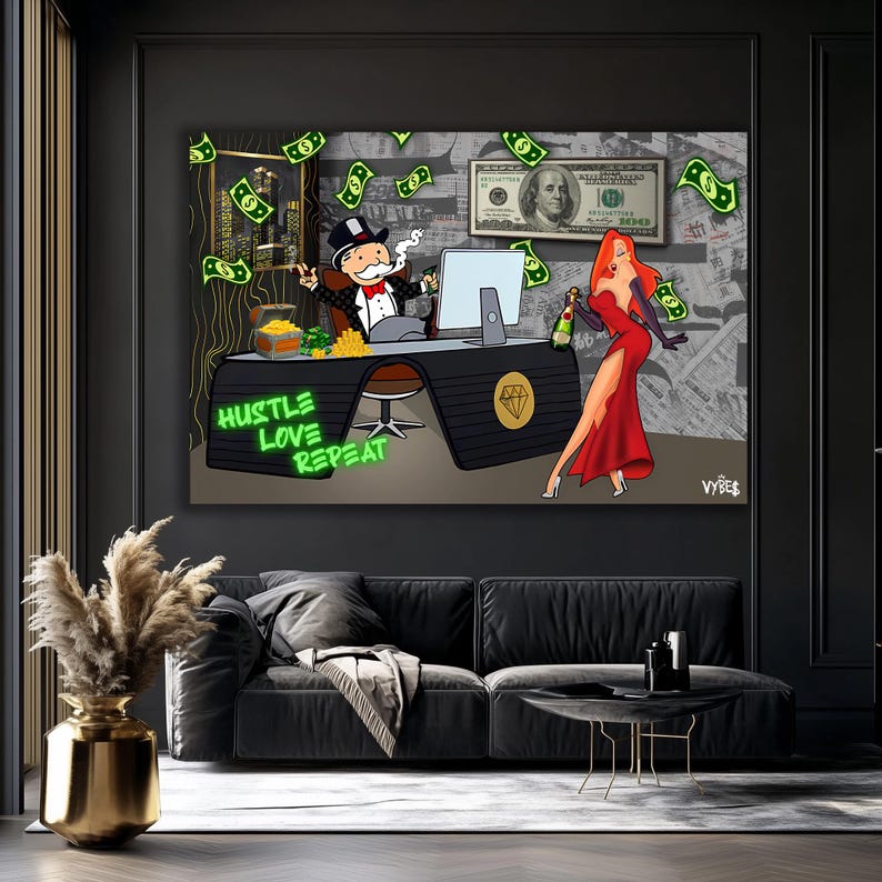 Monopoly Wall Art Inspired by Alec Monopoly Monopoly Man Jessica Rabbit ...