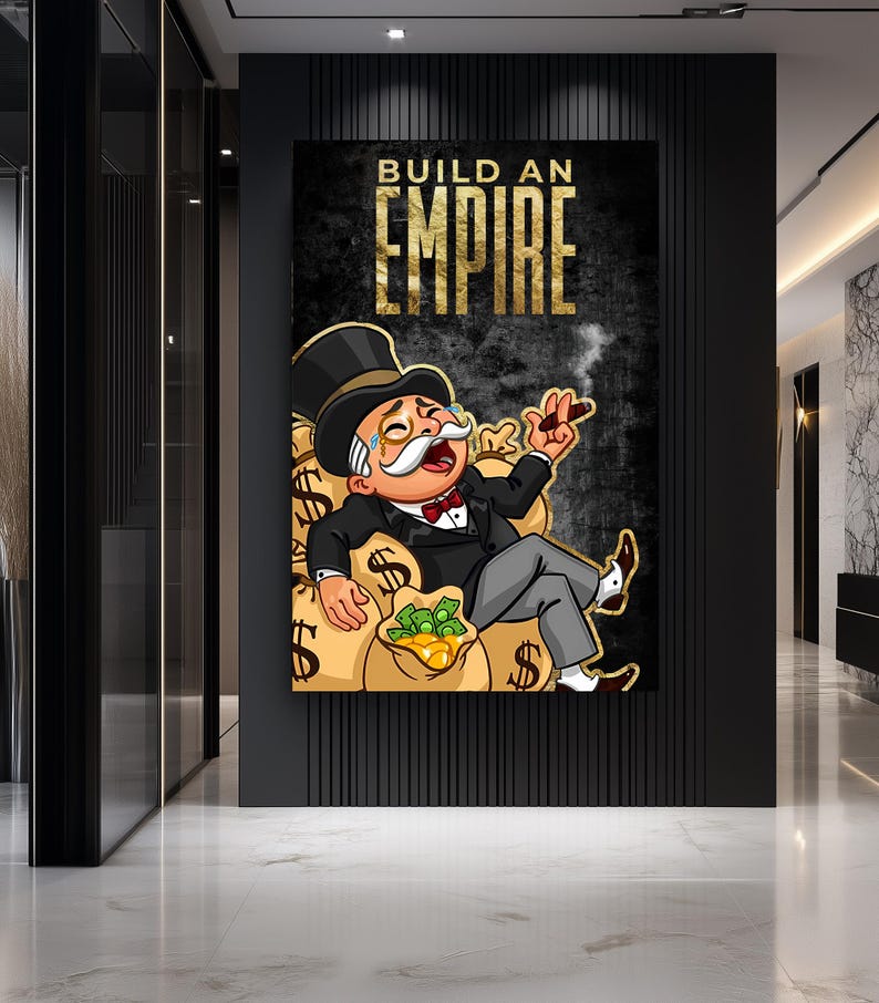 Monopoly Wall Art. Build an Empire Man. Canvas Print. Acrylic Print ...