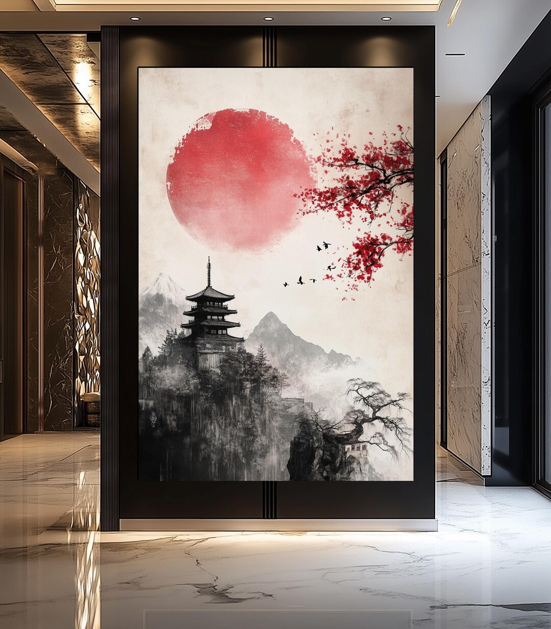 Japanese Landscape Wall Art, Japanese Art, Japanese Wall Art, Japanese ...