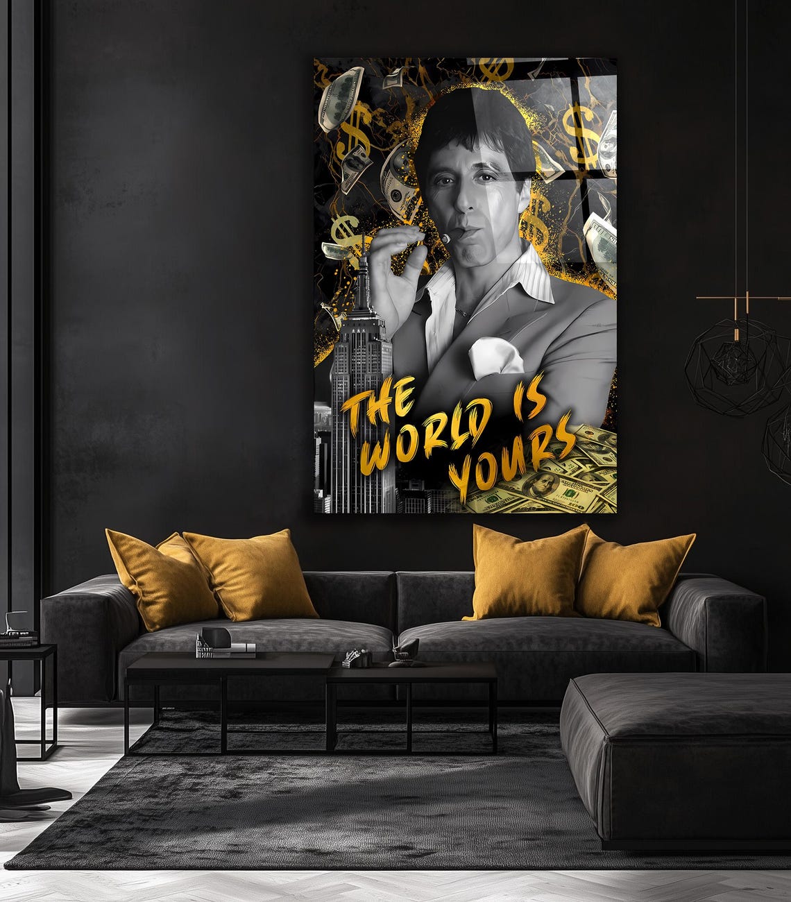 Tony Montana Motivational Wall Art – Scarface Canvas Print, Glass ...