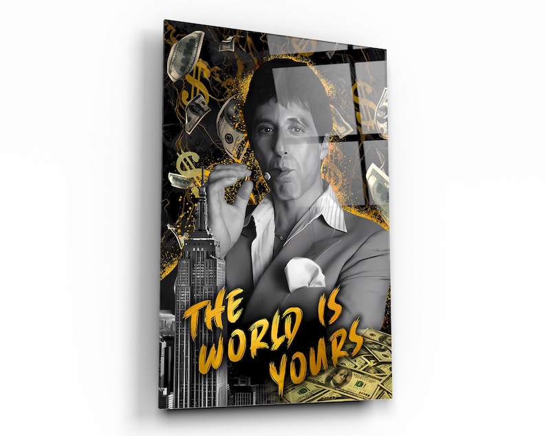 Tony Montana Motivational Wall Art – Scarface Canvas Print, Glass ...