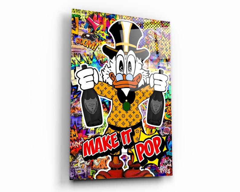 Money Duck Wall Art – Pop Art in Style of Roy Lichtenstein & Andy ...