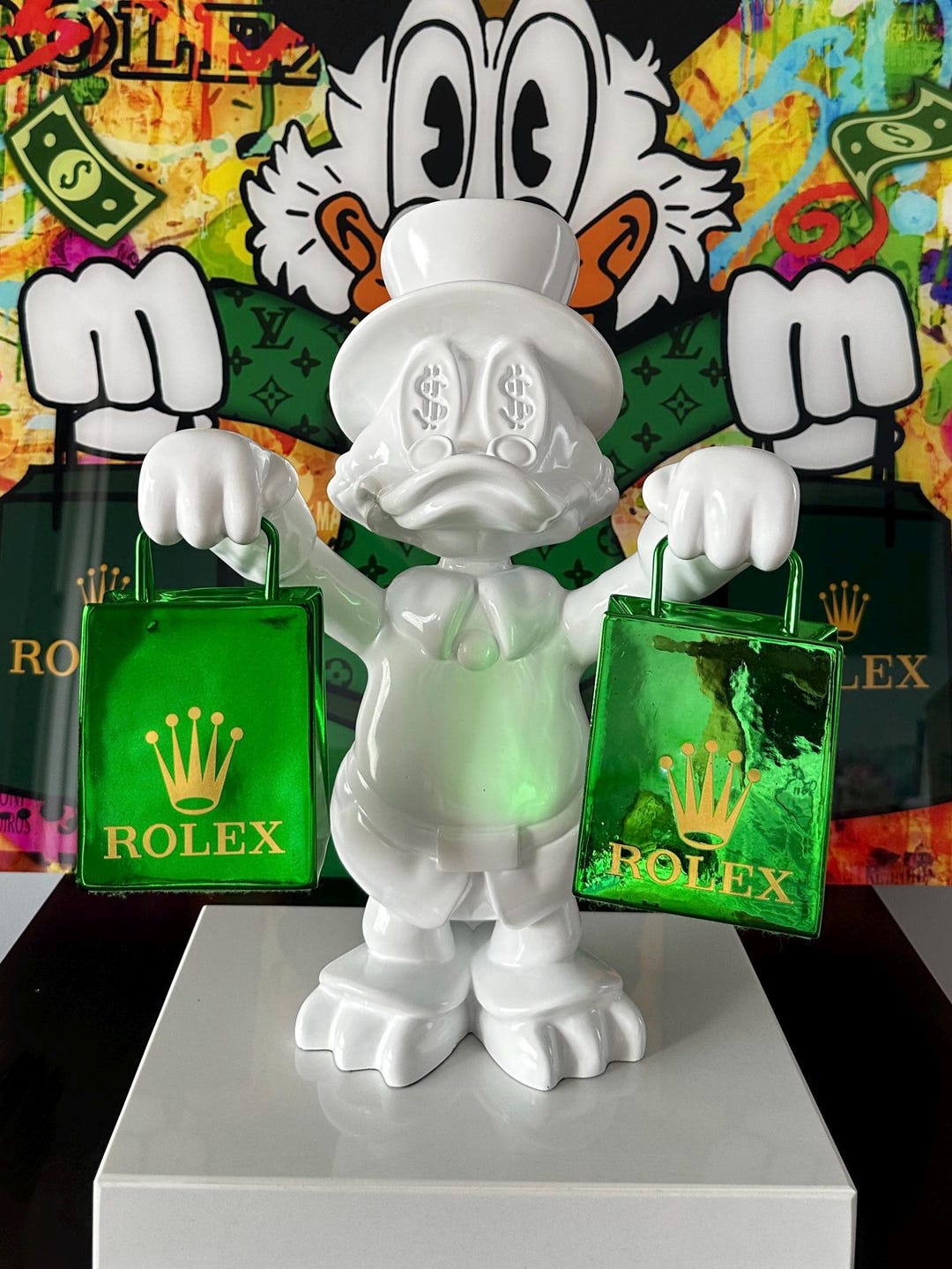Custom Scrooge Mcduck Sculpture With Luxury Bags. Luxury Home Decor. 16 ...