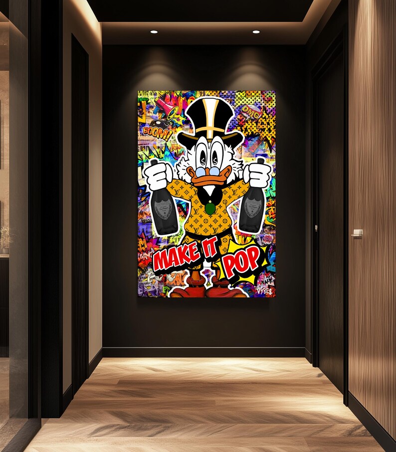 Scrooge Mcduck Wall Art – Pop Art in Style of Roy Lichtenstein & Andy ...
