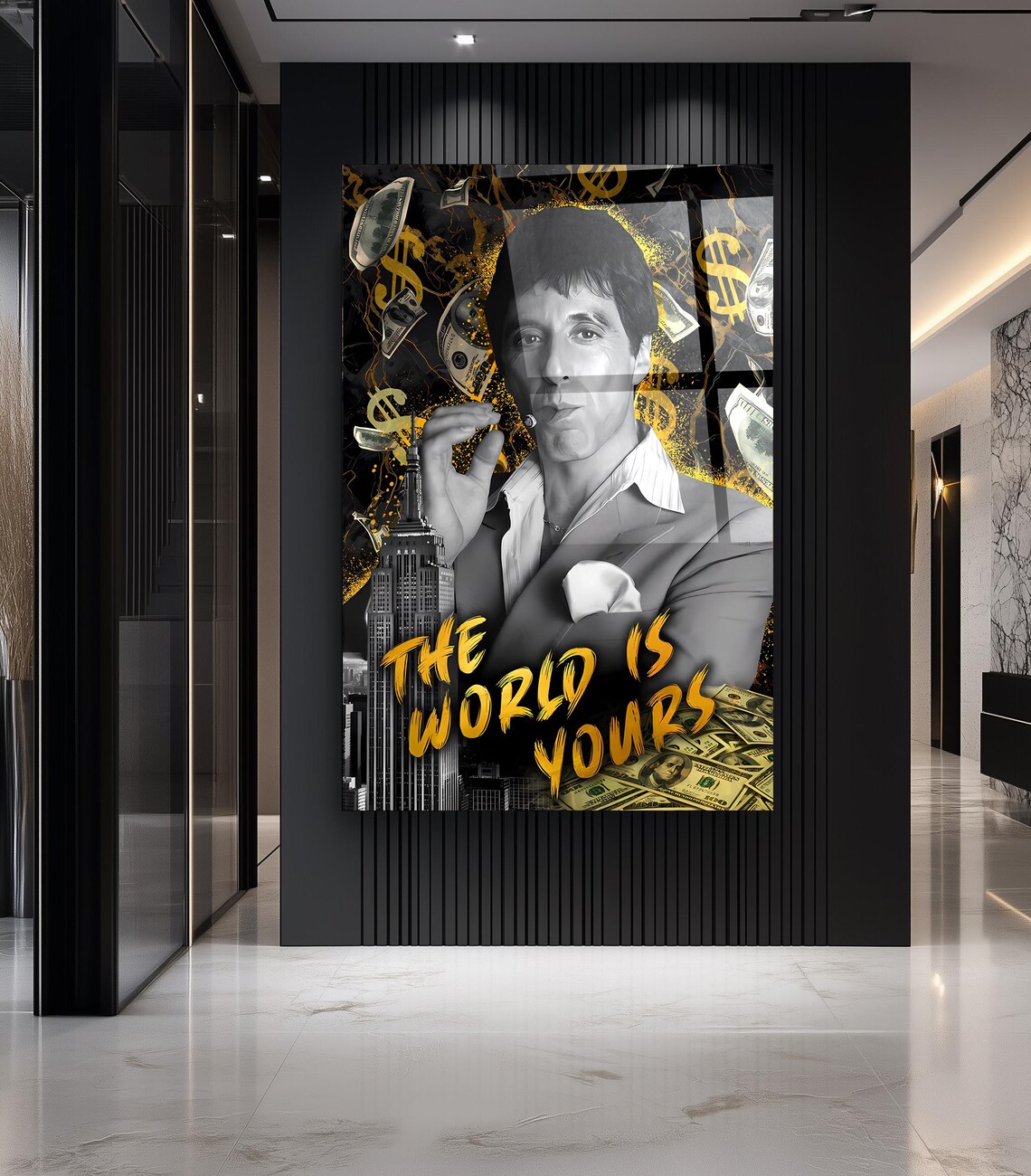 Tony Montana Motivational Wall Art – Scarface Canvas Print, Glass ...