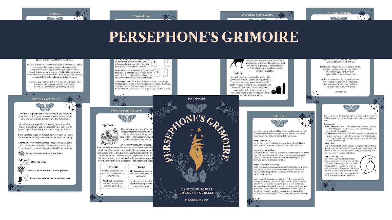 The Persephone Grimoire Book, Printable, A Guide to Working With the ...
