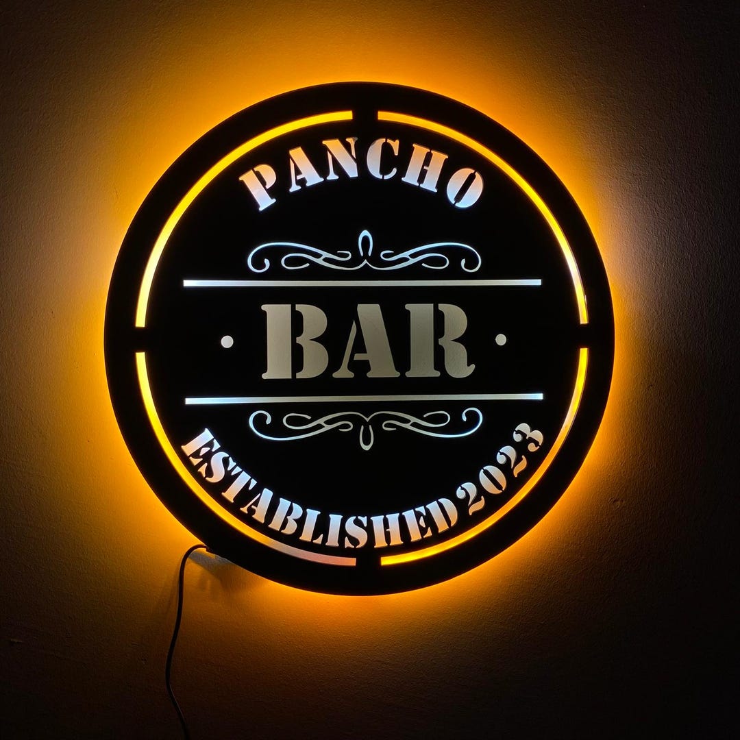 Bar Wood Wall Led Light , Bar RGB LED Light, Bar Night Light, Tavern ...