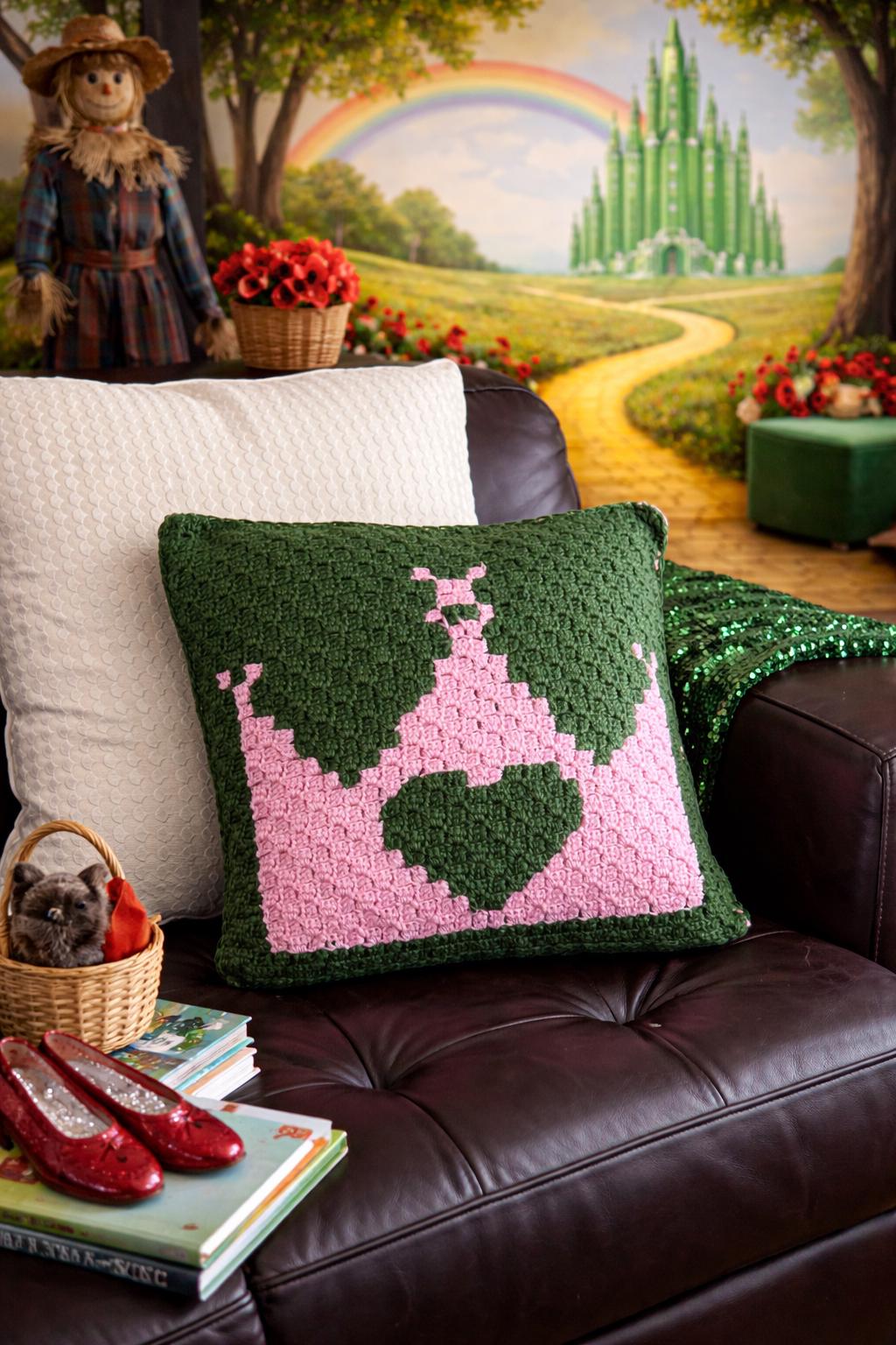 Wicked Inspired Double-sided Pillow Crochet PATTERN - Etsy