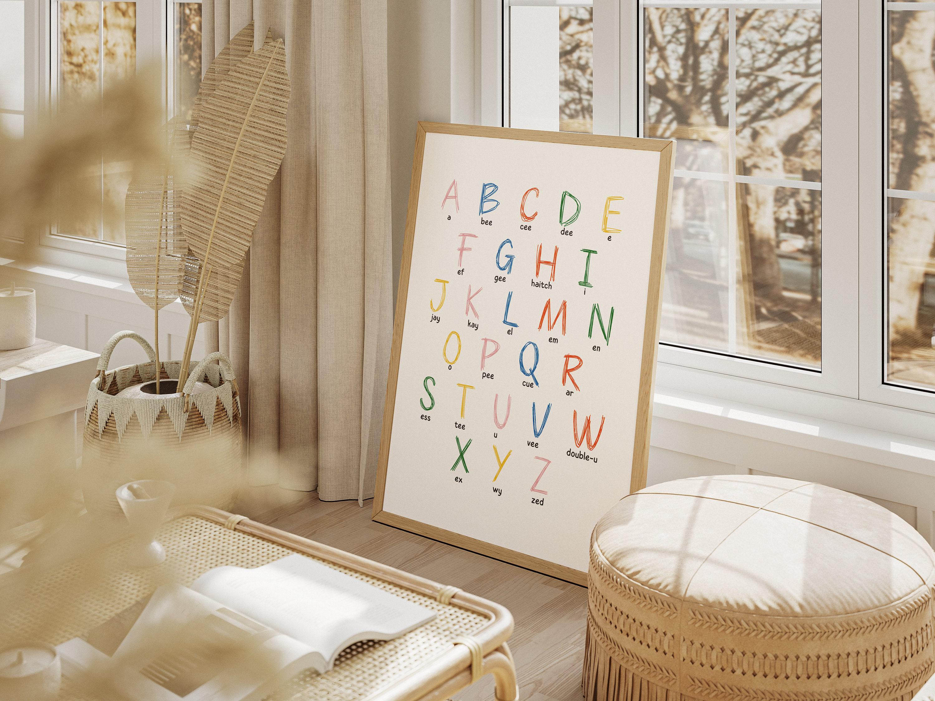 Rainbow Alphabet Chart | Classroom Wall Art | Educational Printable ...