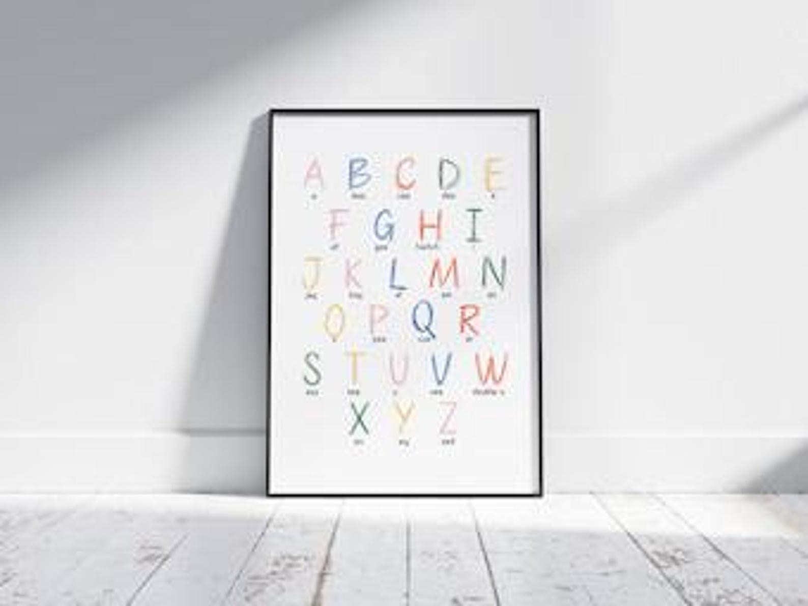 Rainbow Alphabet Chart | Classroom Wall Art | Educational Printable ...