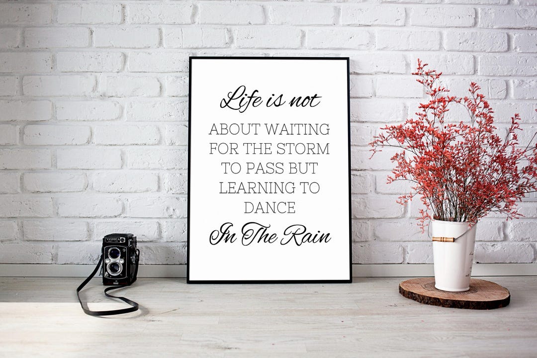 Real Life Quote Printable | Positive & Meaningful Wall Art | Instant ...
