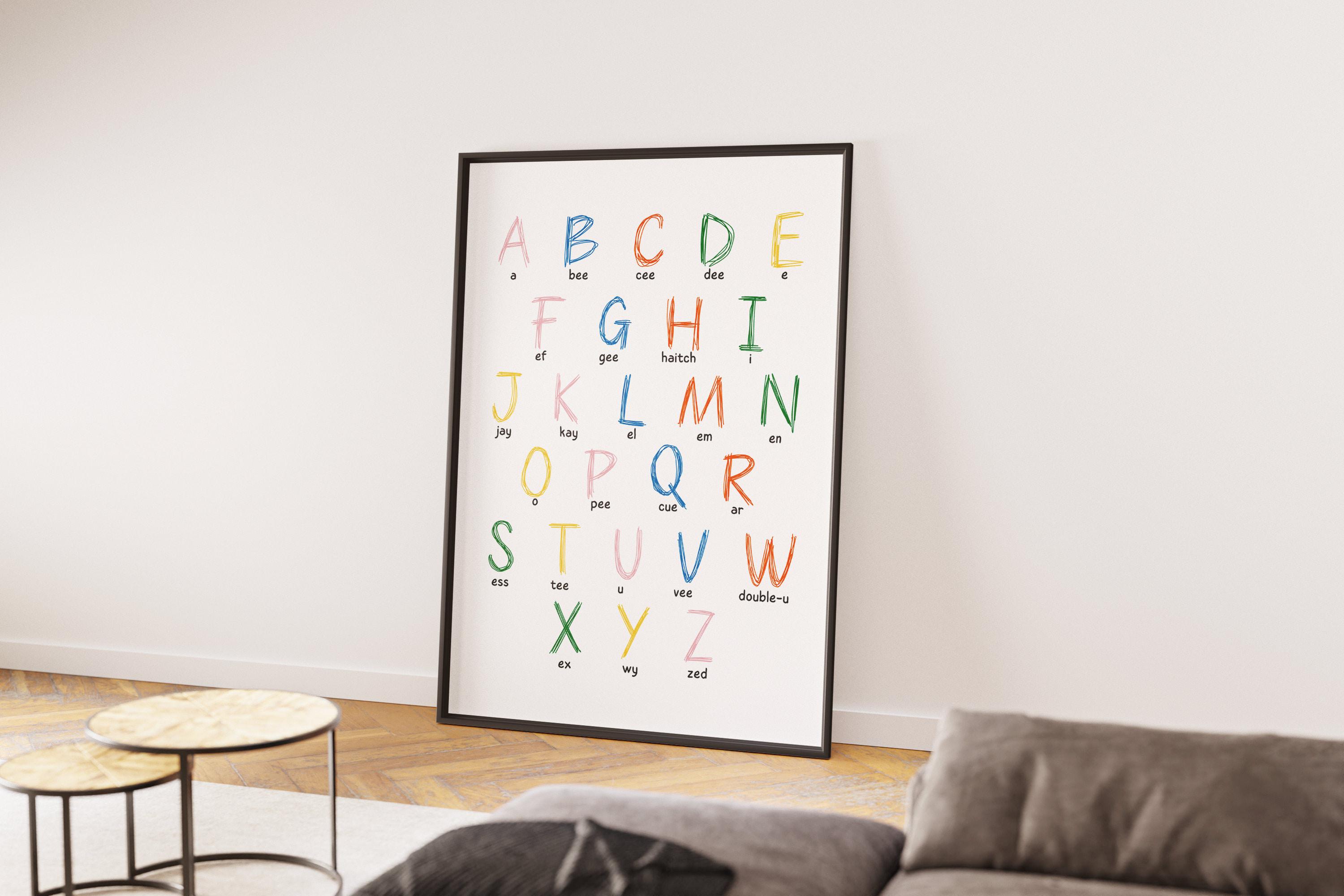 Rainbow Alphabet Chart | Classroom Wall Art | Educational Printable ...