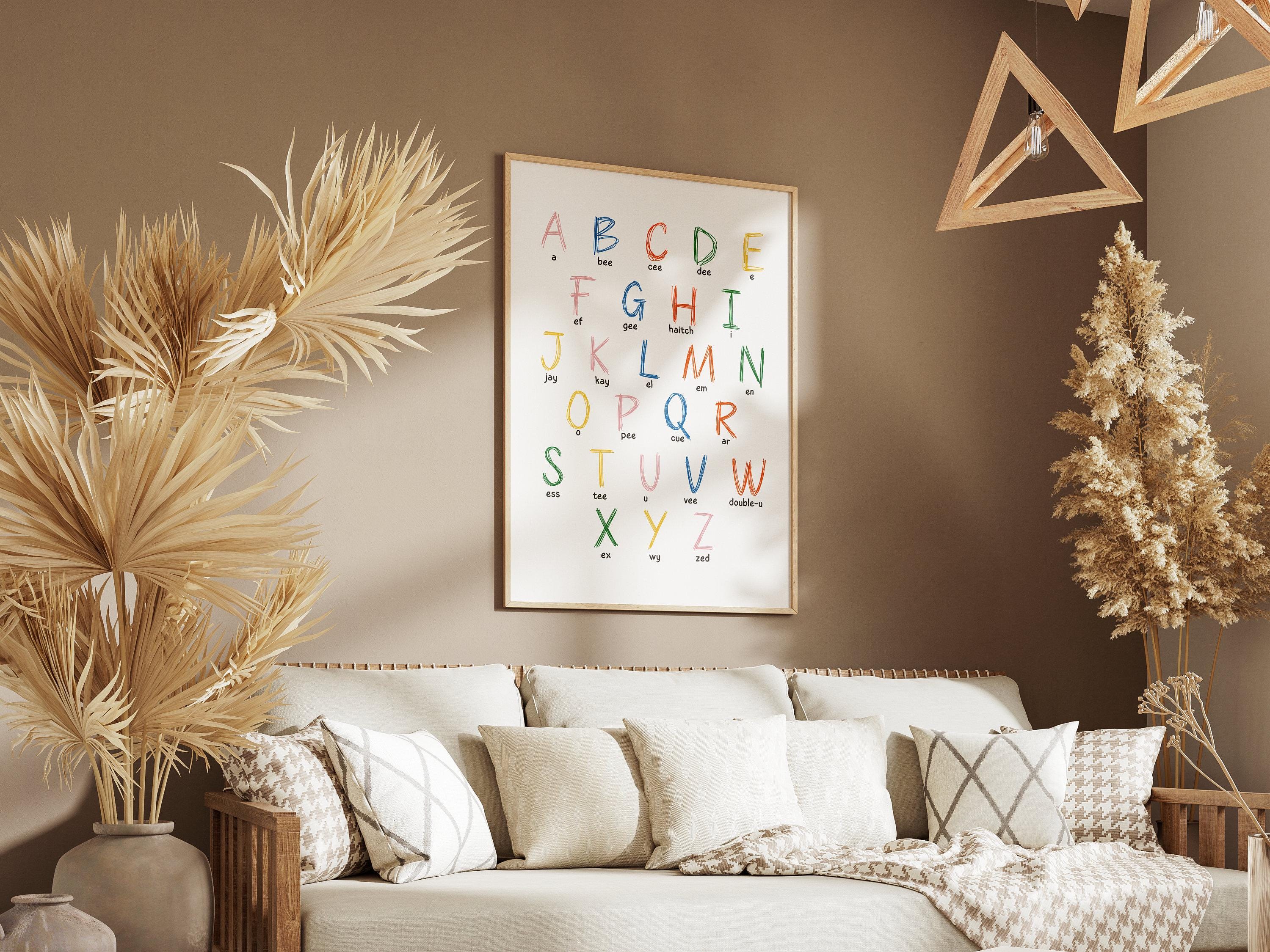 Rainbow Alphabet Chart | Classroom Wall Art | Educational Printable ...