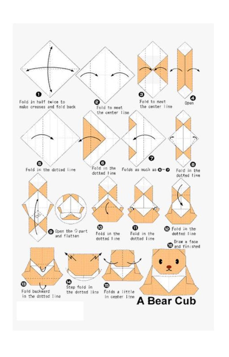Simple Origami Step by Step for Kids - Etsy
